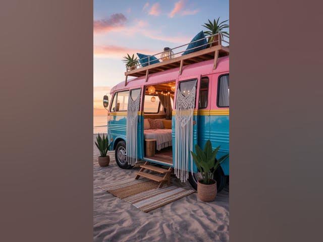 Bohemian Beach Bus Conversion #bus #beach #vanlife | Open Video