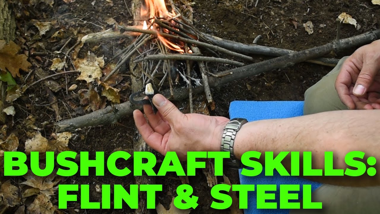 FLINT & STEEL FIRE MAKING | Old School Bushcraft Survival | Open Video