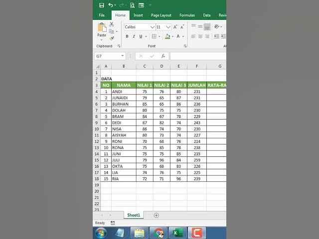 CARA MENGHITUNG NILAI RATA-RATA DI EXCEL | Open Video