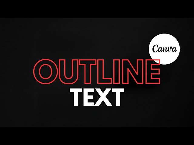 How to Outline Text in Canva (Using Hollow Text Effect in Canva) | Open ...