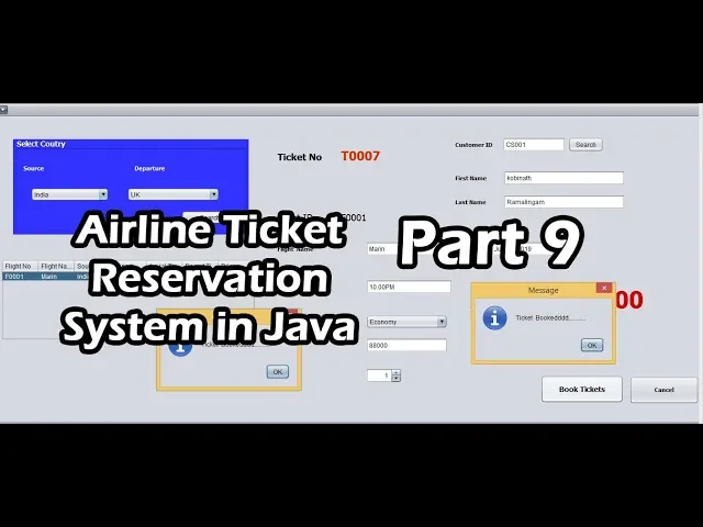Airline Ticket Reservation System in Java Part 9