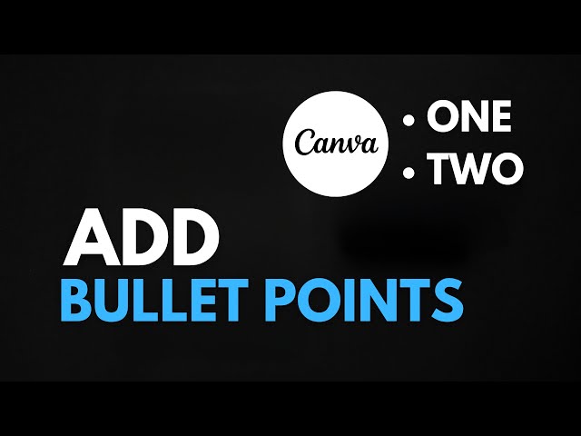 How to Add Bullet Points in Canva (Quick Canva Tutorial for Beginners ...