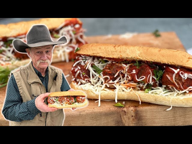 Cheesy Meatball Sub Sandwiches with Easy Homemade Marinara Sauce | Open ...