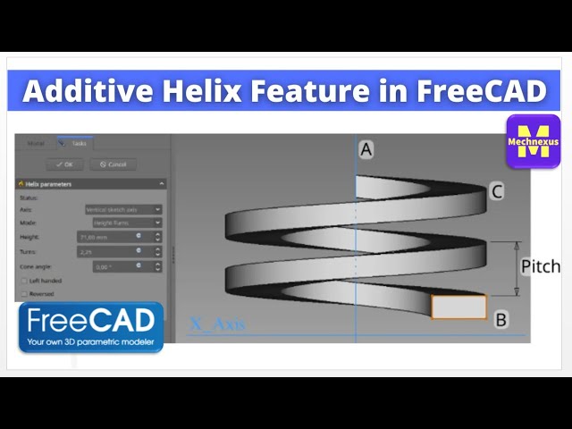 Additive Helix Feature in FreeCAD | FreeCAD ... | Open Video