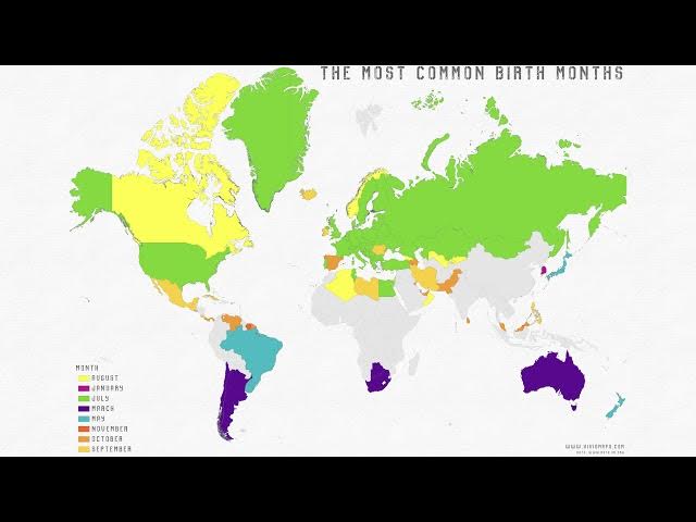 The Most Common Birth Months Worldwide