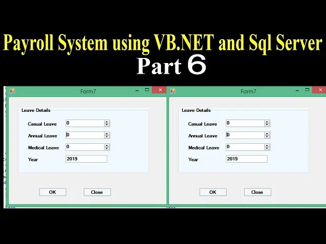 Payroll system step by step using Vb.net and Sql Server Part 6
