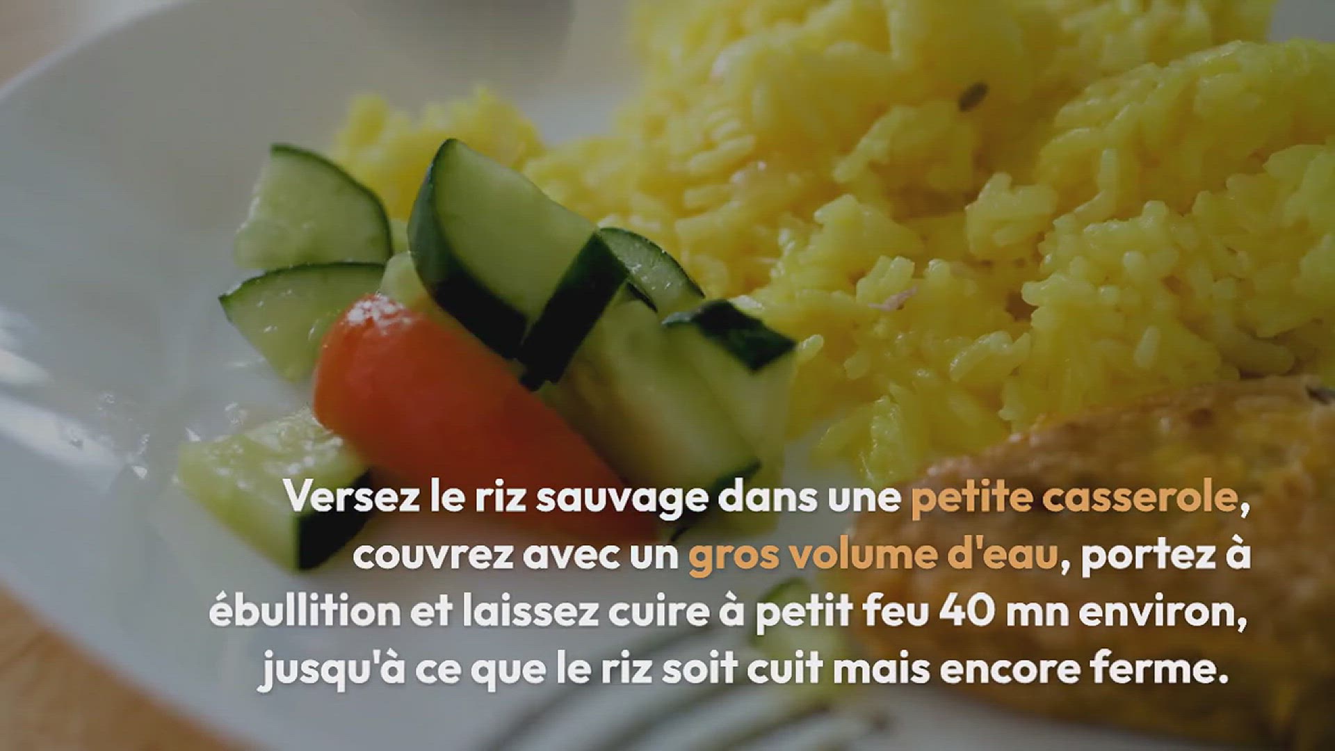 Riz basmati et riz sauvage aux pois chiches,... | Open Video
