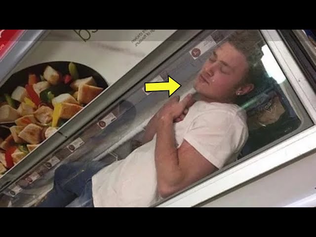 Cashier Finds Man Sleeping In Freezer, Turns... | Open Video