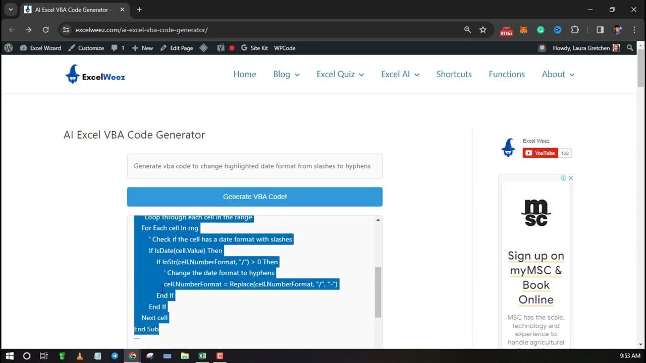 Excel AI: How to Generate VBA Code using Exc... | Open Video