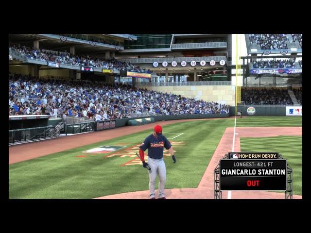 MLB 14 The Show - Home Run Derby @ Target Field: Giancarlo Stanton 429 ...