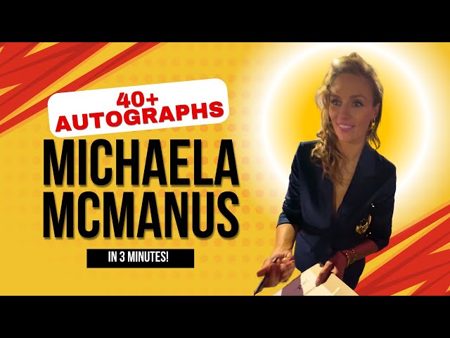 Michaela McManus Signs 40+ Autographs at Red... | Open Video