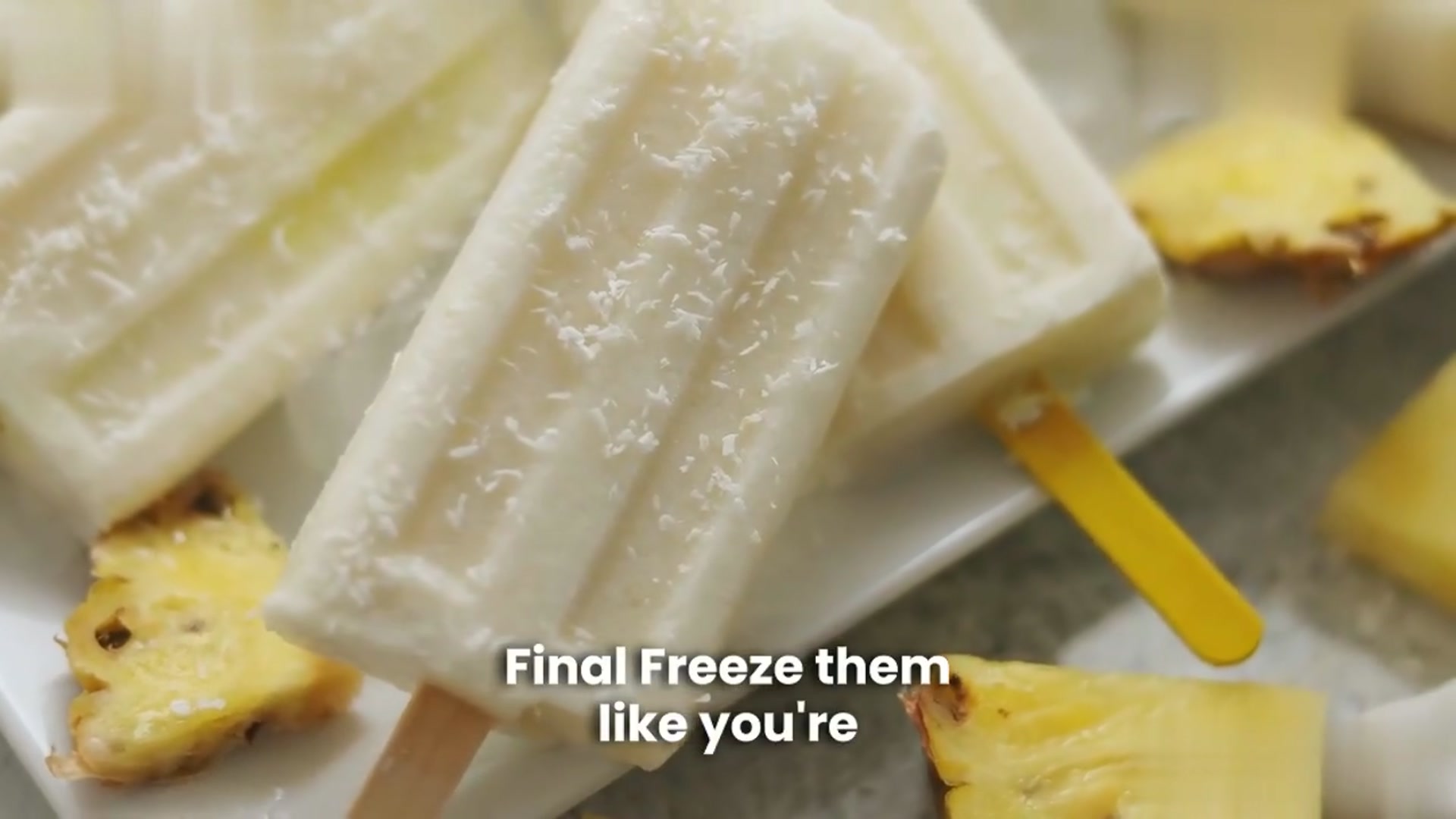 Creamy Strawberry Mango Popsicles | Open Video