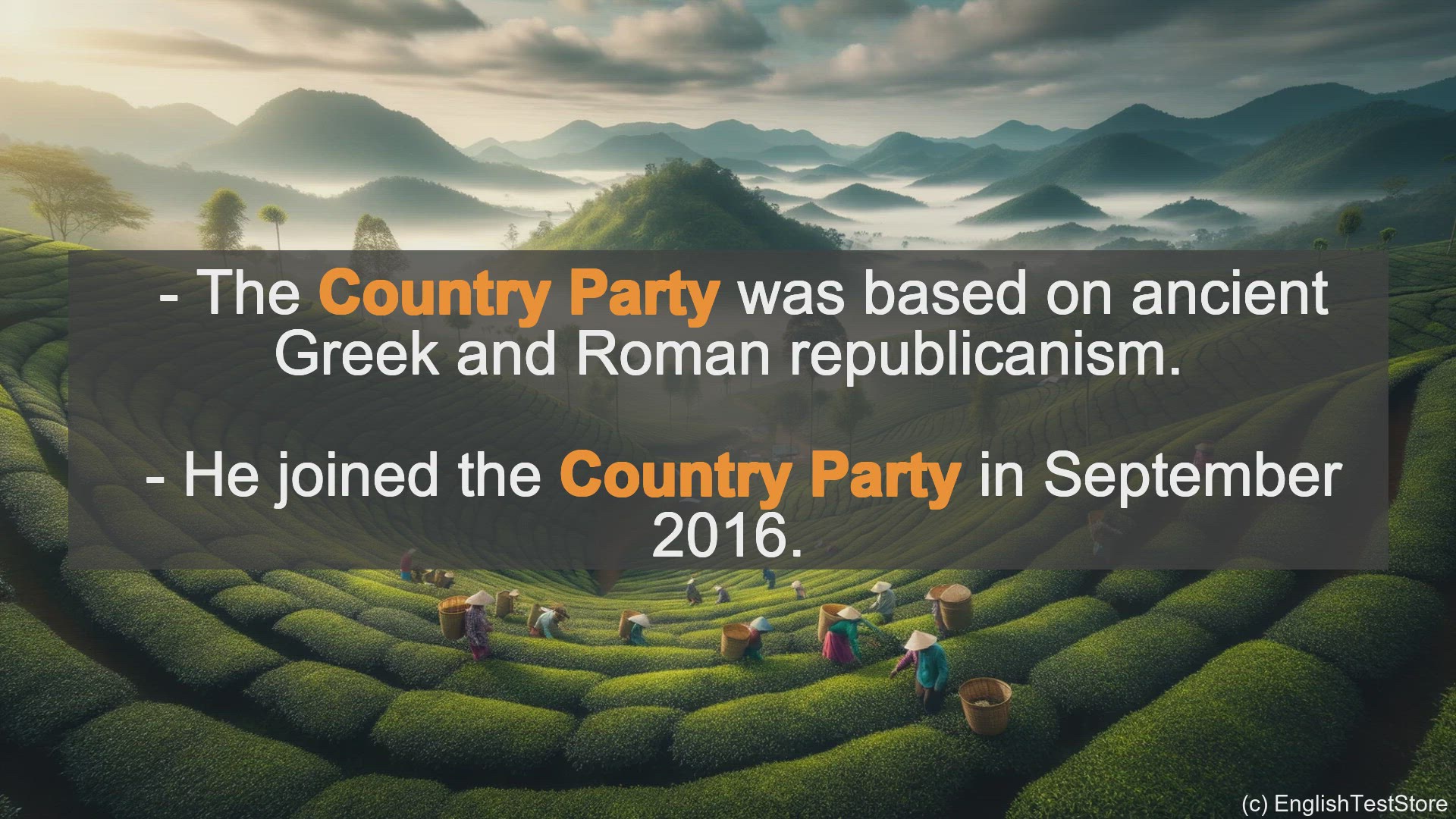 Country Party In Sentences - Examples Of Country Party In Sentences
