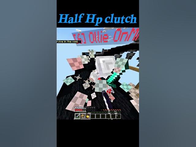Half hp clutch minecraft Bedwars #minecraft ... | Open Video