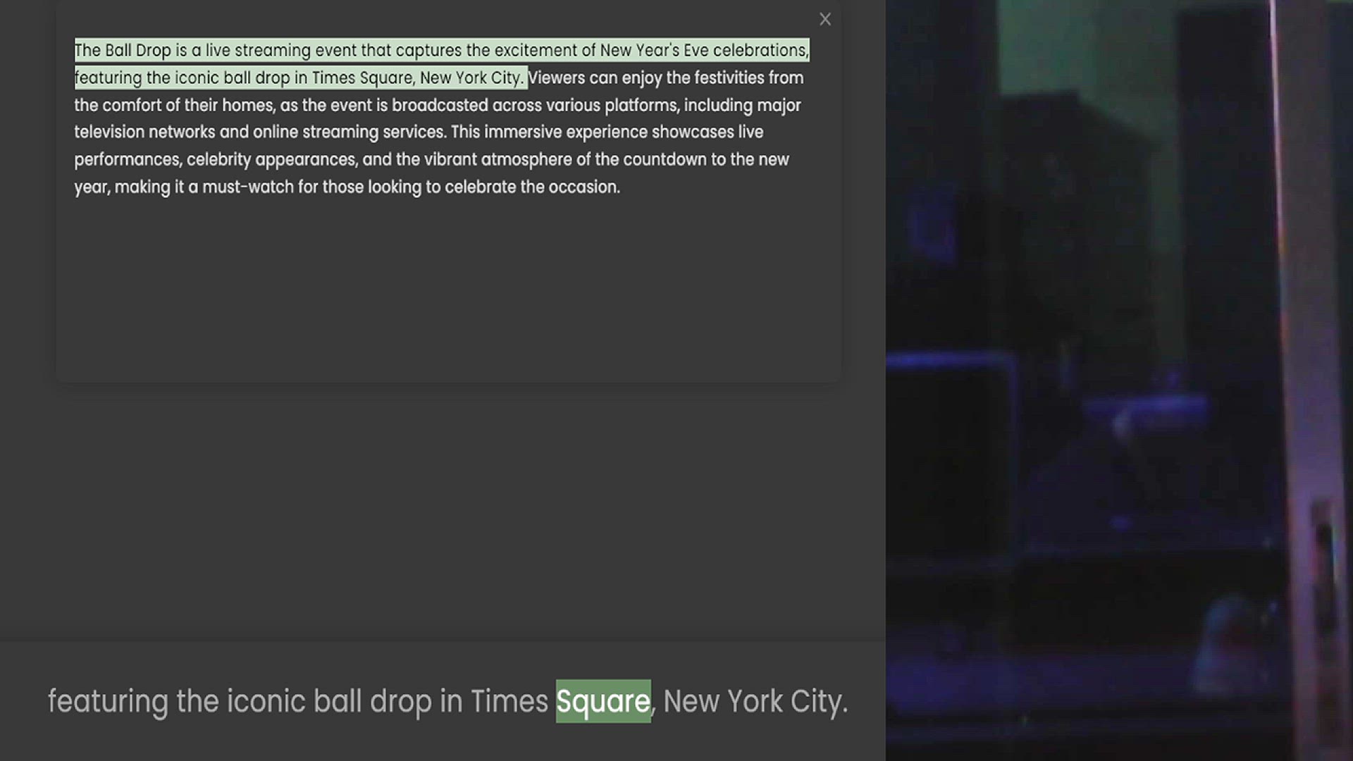 The Ball Drop is a live streaming event that captures the excitement of ...