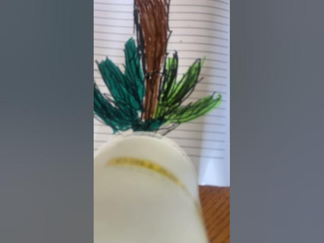 Teaching people how to draw a palm tree three levels | Open Video