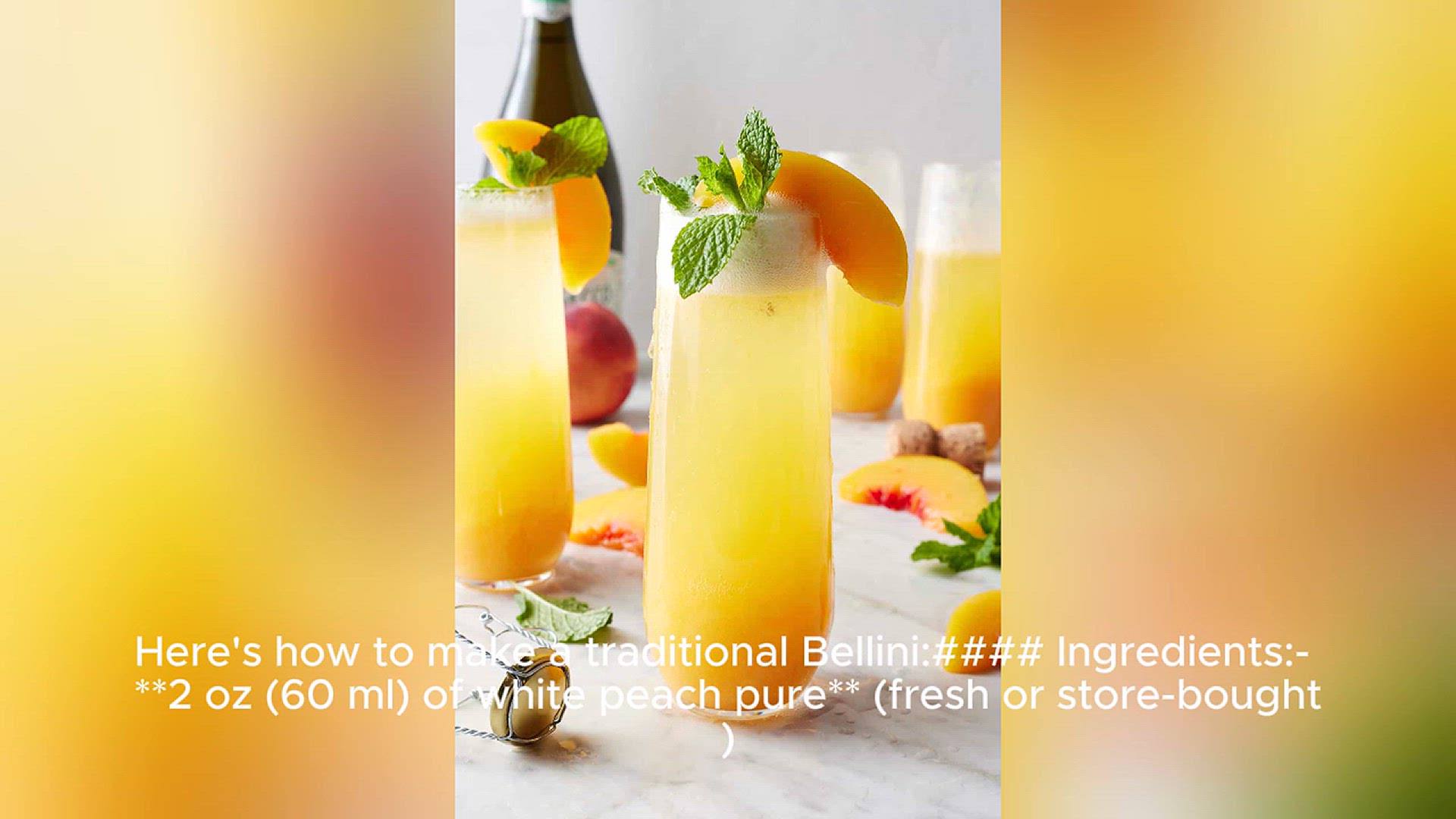 bellini recipe | Open Video