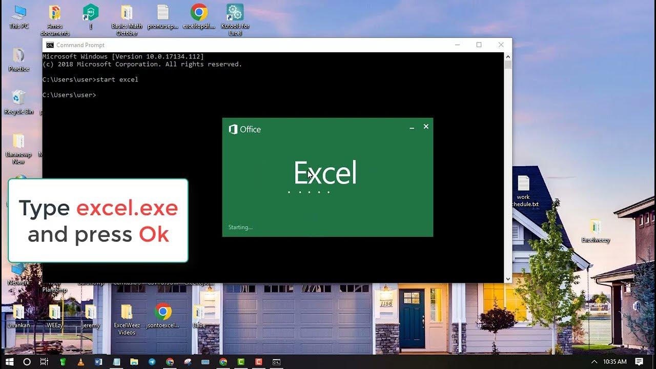 How to open and close Excel using CMD | Open Video