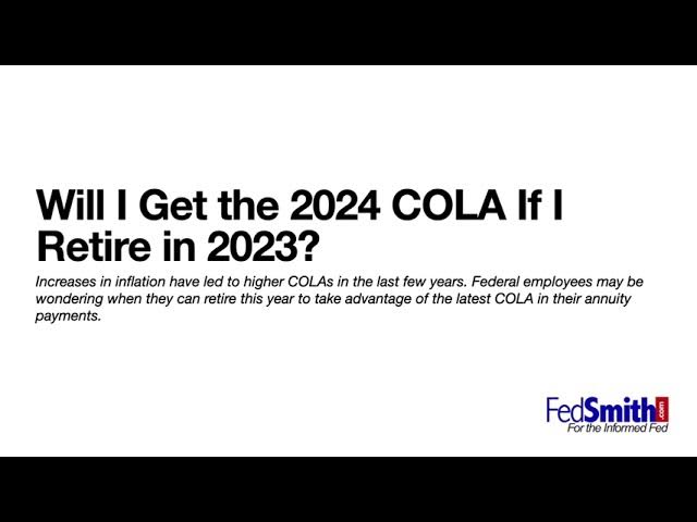 2024 COLA Released: How Does It Work? | Open Video