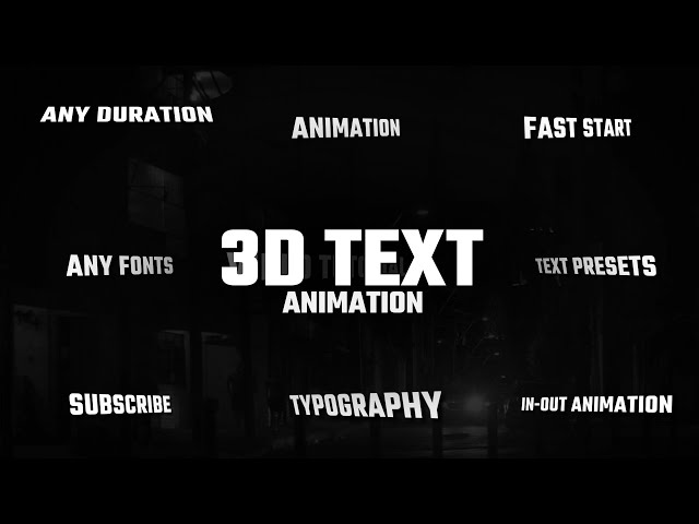 3d Animation Text Presets for Premiere Pro | Open Video