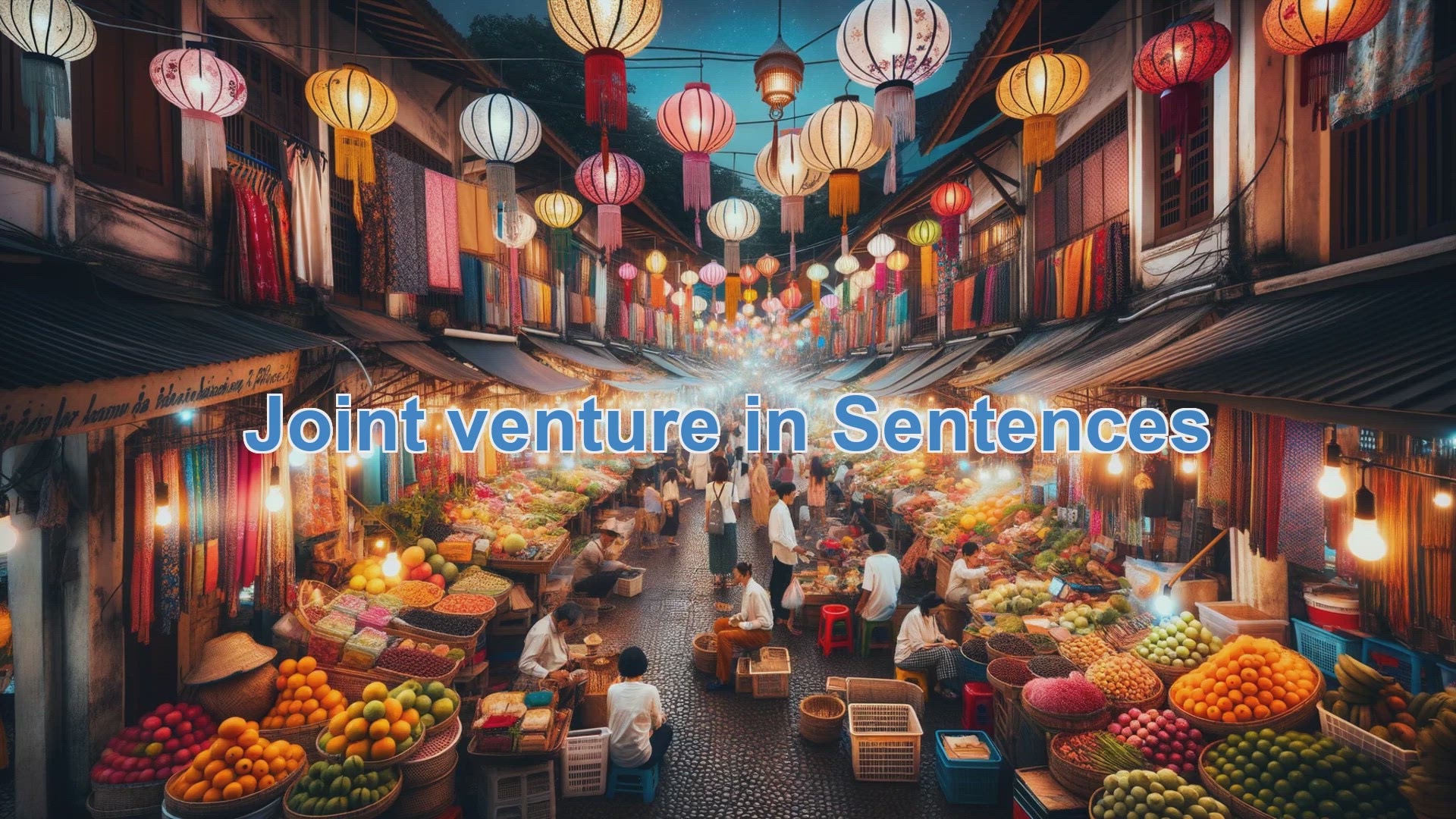 Joint Venture In Sentences - Example Of Join... | Open Video