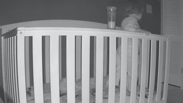 Boy Escapes Crib To Comfort Crying Little Br... | Open Video