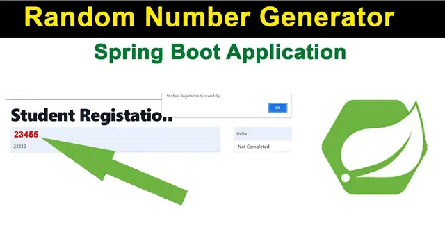 Random Number Generator in Spring Boot Application
