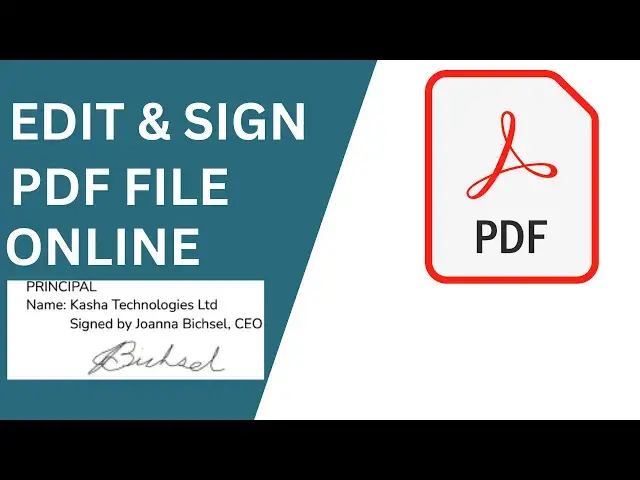 How To Add Text And Signature To A PDF Document | Open Video