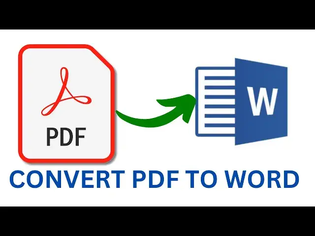 How To Convert PDF Document To Word | Open Video