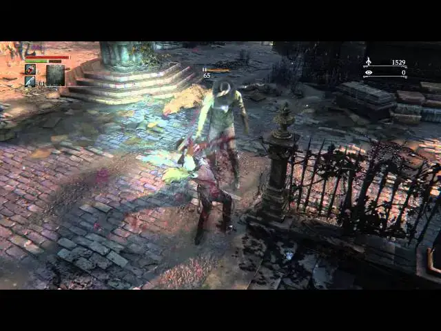 Bloodborne - Central Yharnam: Brick Troll, Hounds, Hunter Mob ...