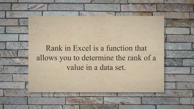 How to Calculate Rank Formula in Excel | Open Video