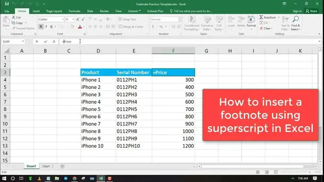How to add a footnote in Excel | Open Video